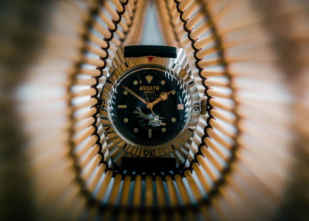 Majestic Rare Vintage Ardath Reefguard Denis Diver Wristwatch Big Scub ...